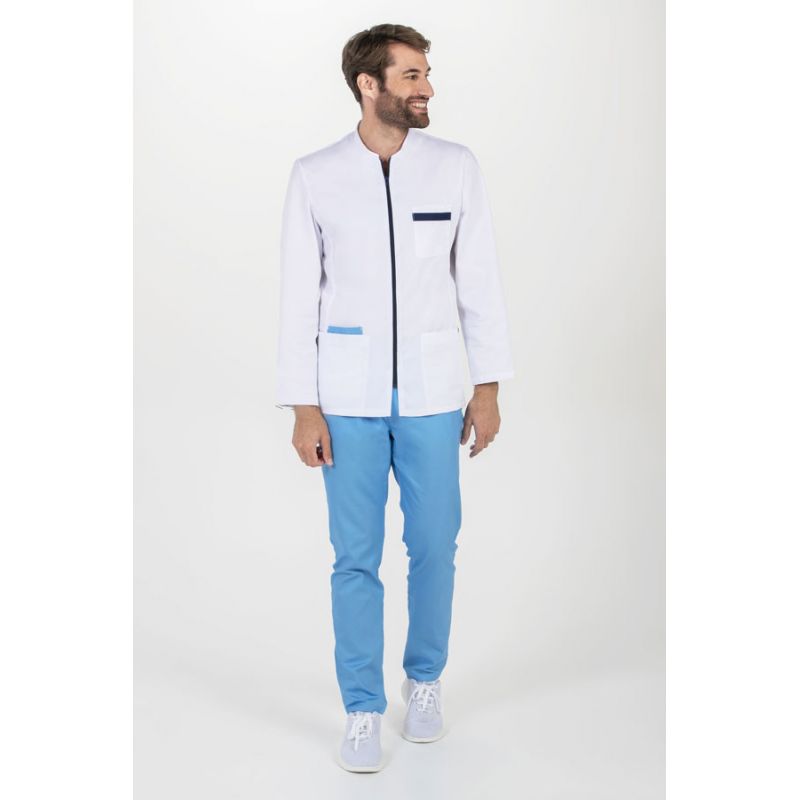 Chaqueta Para Sanidad Farmacia Comercio Y Est tica Azul Dyneke